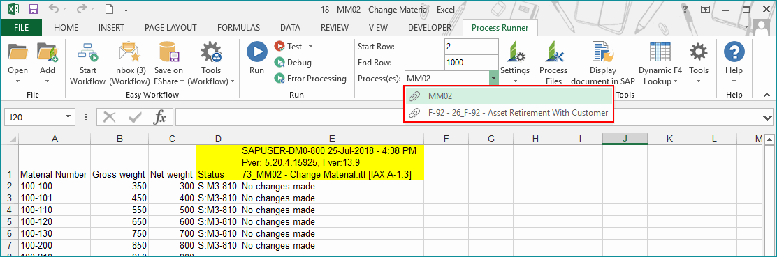 Add Local Process files | Process Runner Excel Add-in